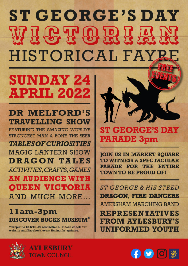 St George’s Day Victorian Historical Fayre 24 April - Discover Bucks